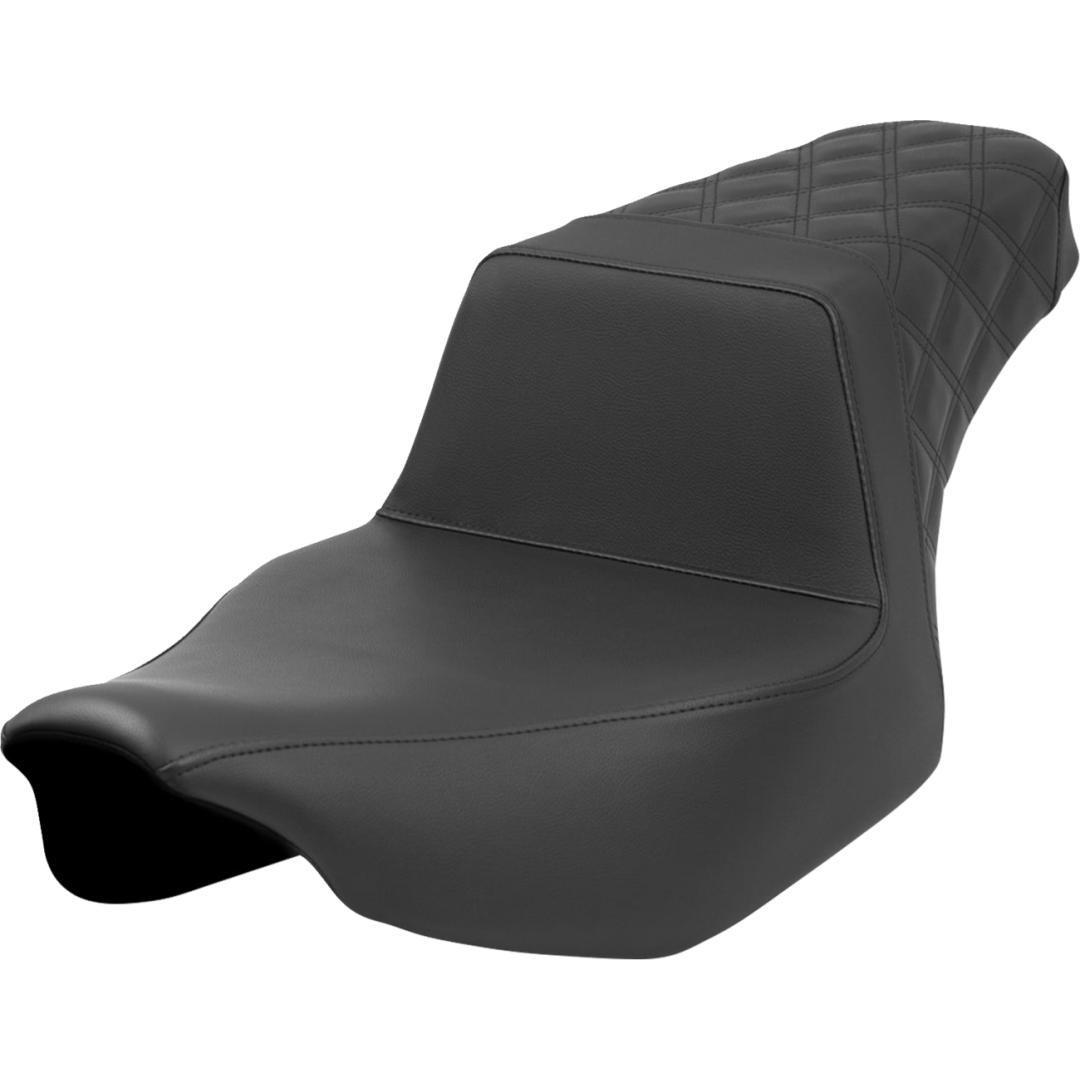 Step-Up Seat 2024 Bagger, Black with Black Rear Lattice Stitch