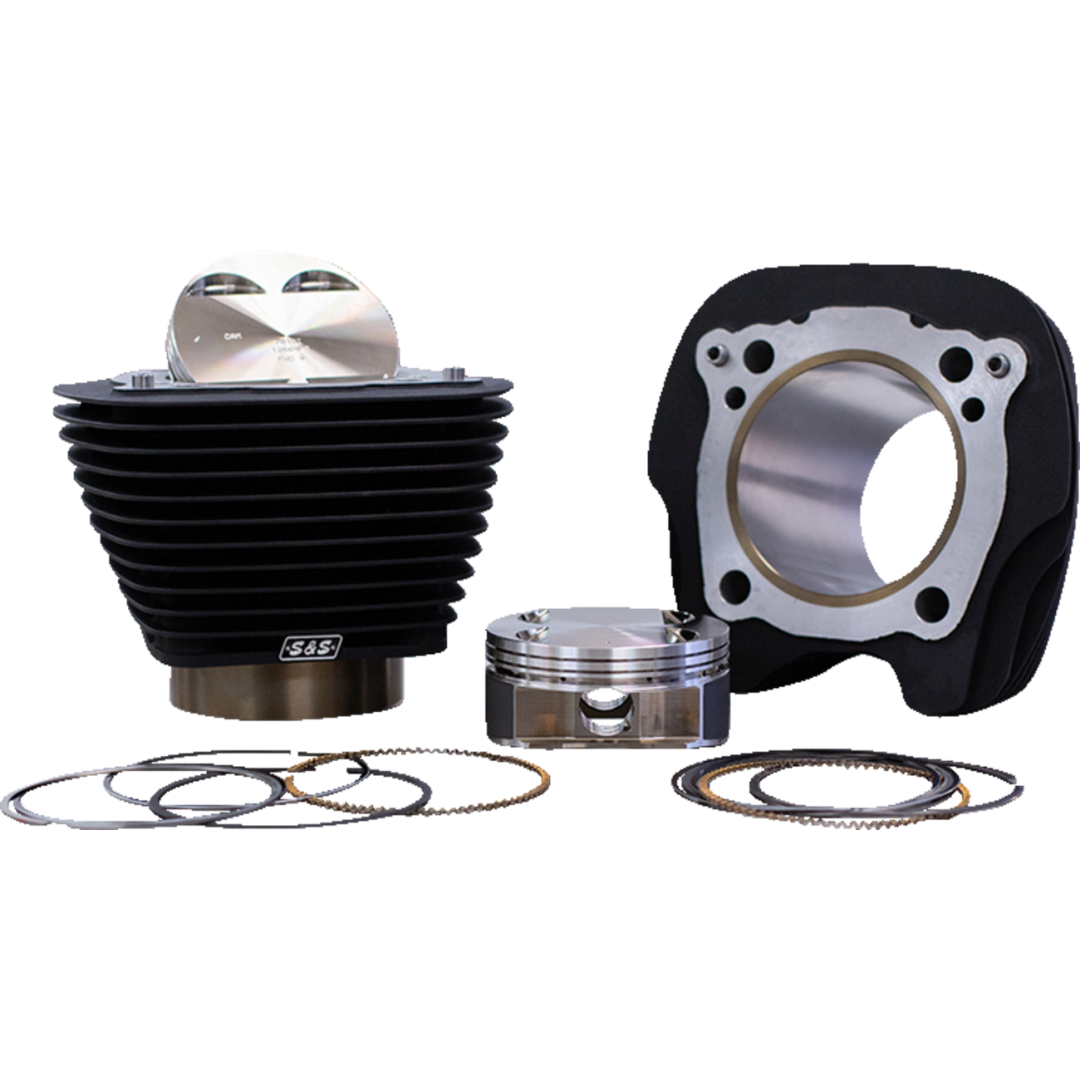 129" Big Bore Kit with 4.375" Stroke M8, Black with Non-Highlighted ...
