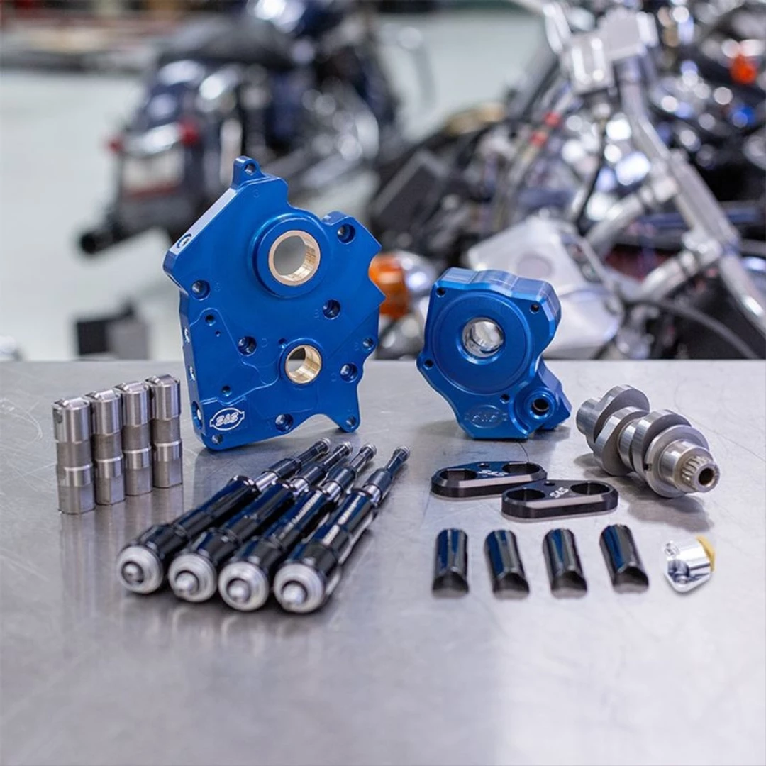 Chain Drive 475C Cam Chest Kit with Black Pushrod Tubes 2017-up Oil ...