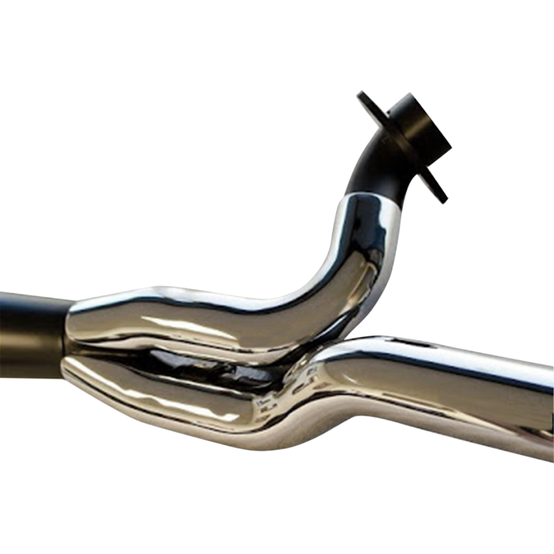 2 Into 1 Hot Rod Exhaust System 2015-2018 Indian Scout, Black with Chrome