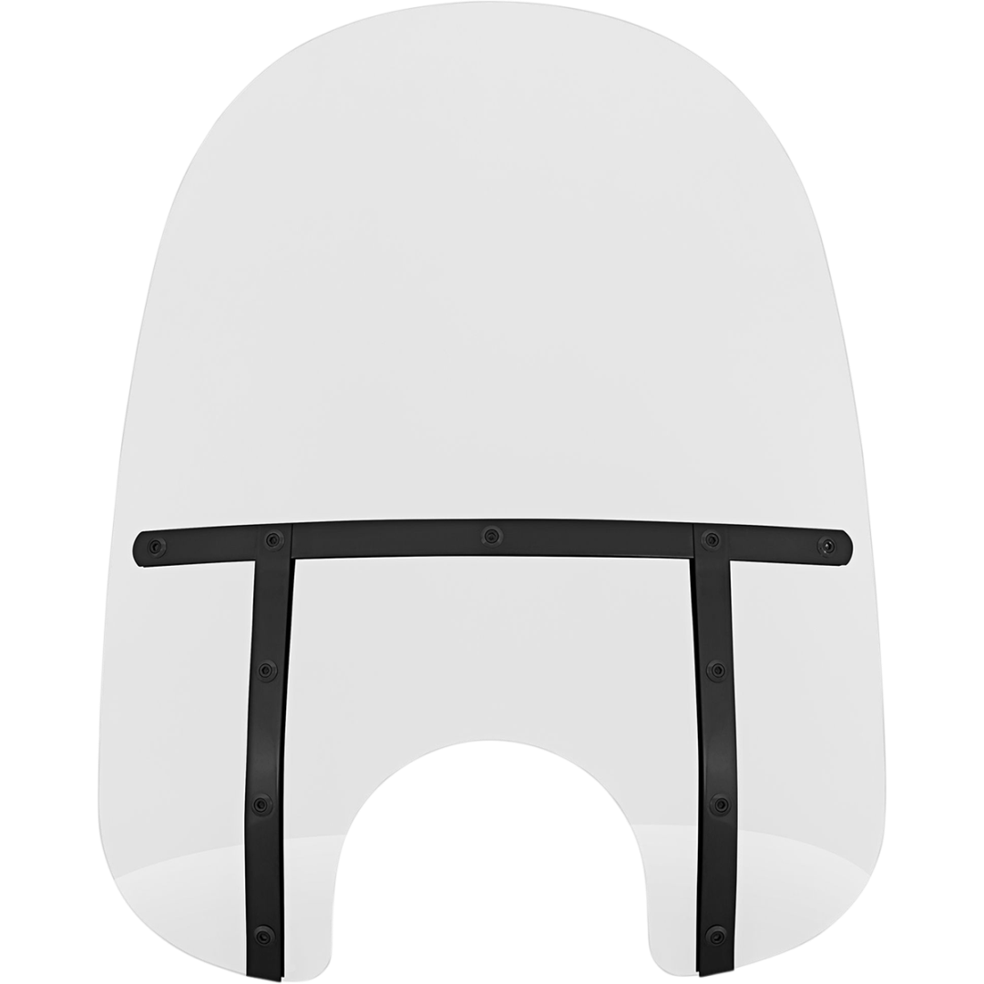 Fats Windshield 21" with 7" Headlight Cutout, Clear with Black Straps