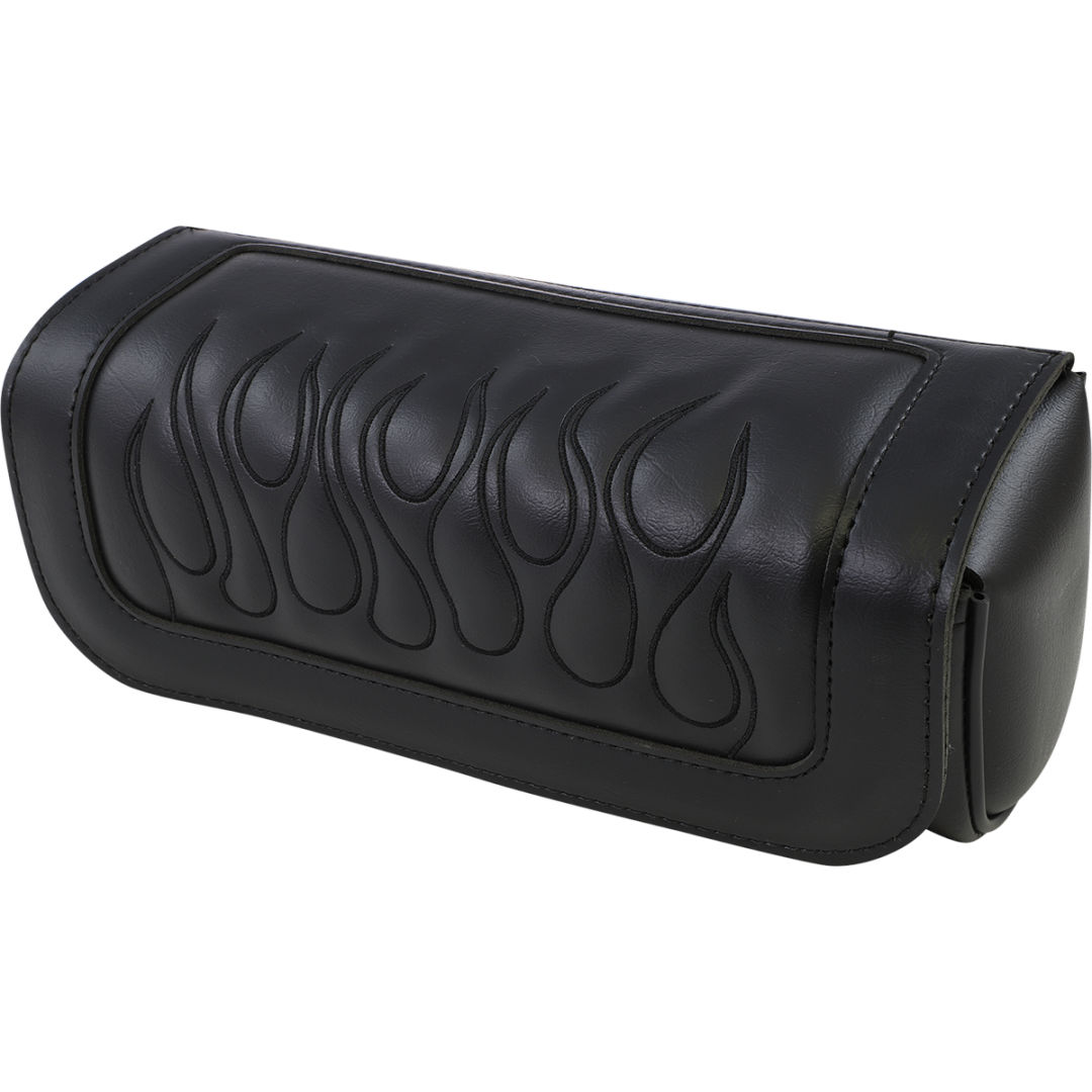 Highwayman Tattoo Tool Pouch Black with Black Flame Stitch