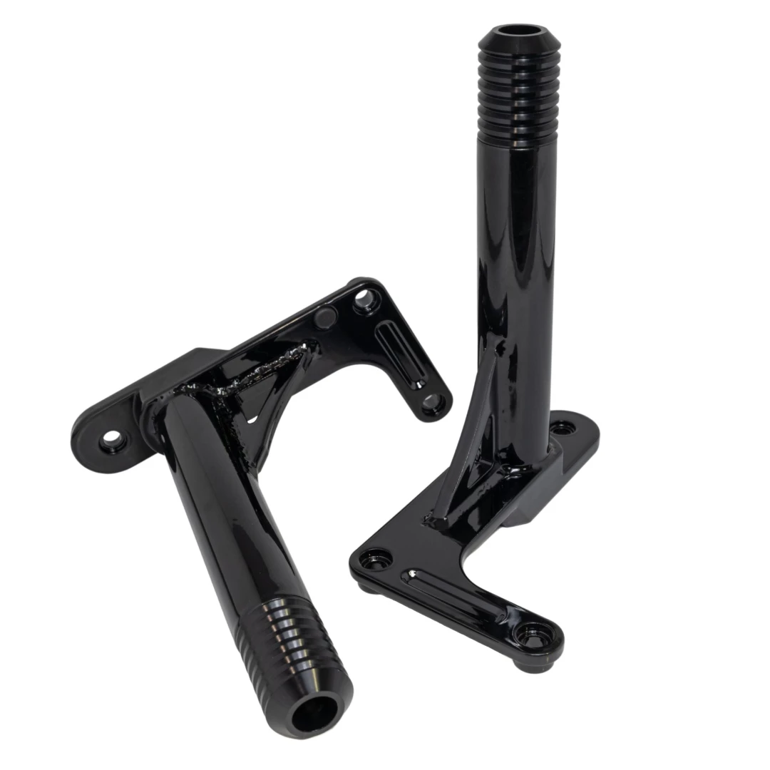 Rear Crash Bar M8 Softail, Black, Black Sliders