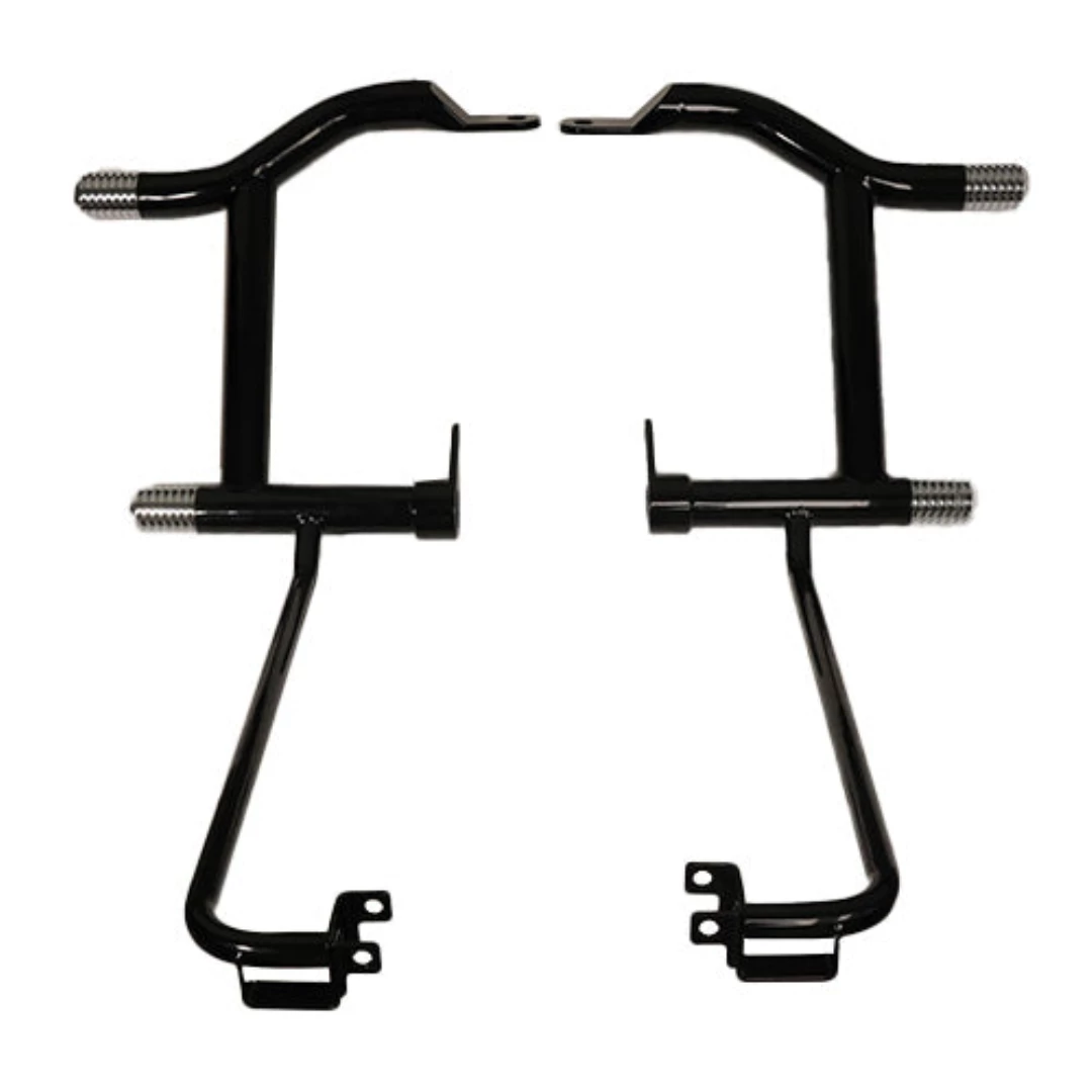 Rear Crash Bar 2014-2025 Bagger, Black, Black Sliders